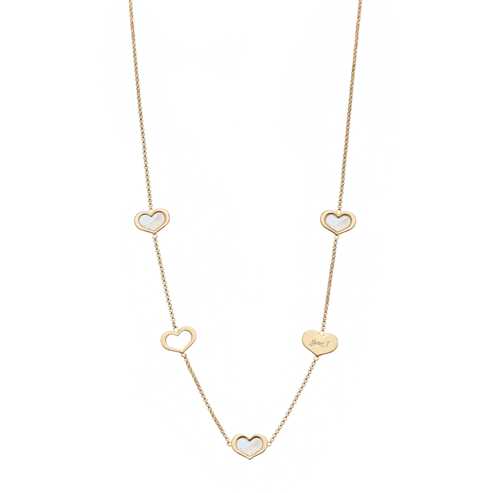 collana donna gioielli Grace T. Cuore Perlato - Gold Gallery collana donna gioielli Grace T. Cuore Perlato - Gold Gallery